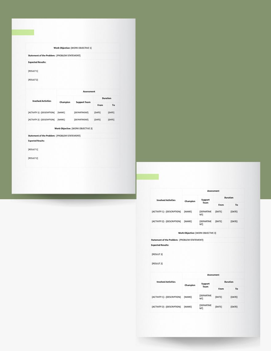 Work Plan Template - Word, Google Docs, Apple Pages | Template.net