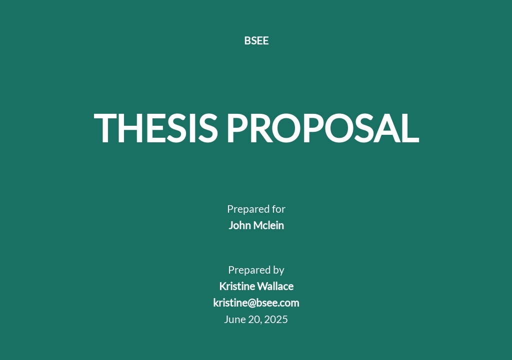 Thesis Proposal Template Free PDF Word Apple Pages Google Docs