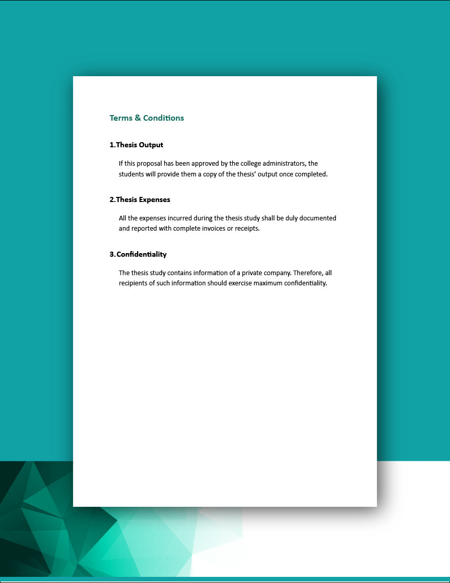 Thesis Proposal Template - Download in Word, Google Docs, PDF, Apple ...