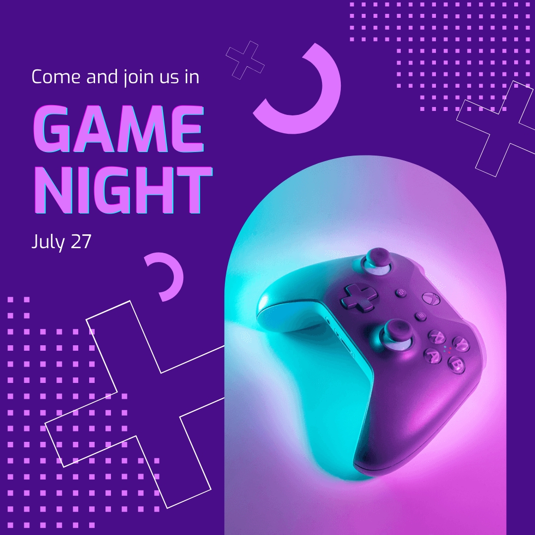 Free Game Night Instagram Post Template Template