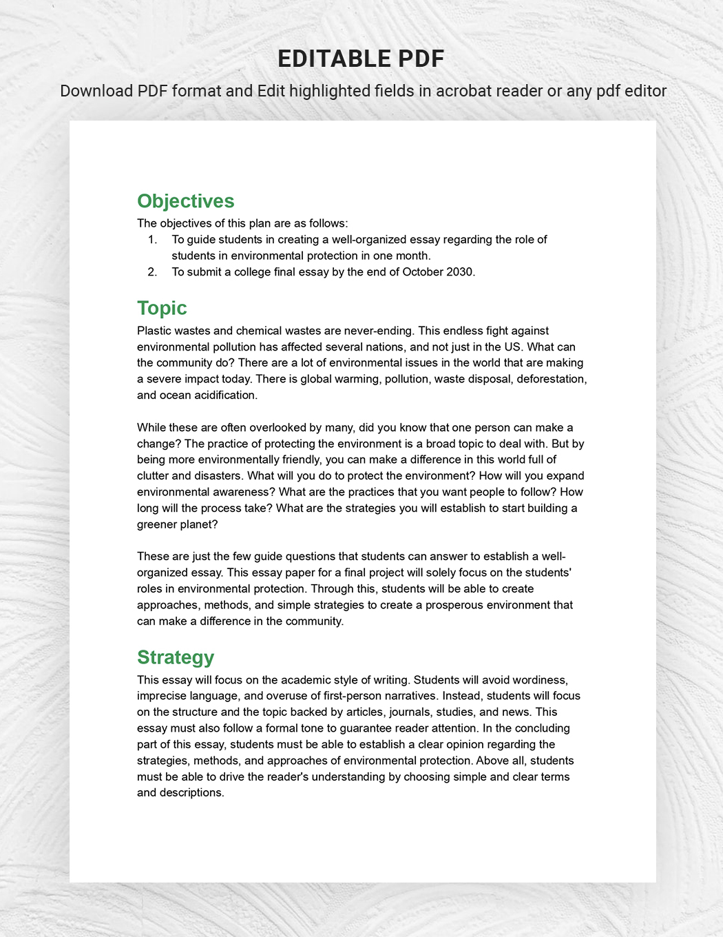 College Essay Outline Template Download In Word Google Docs PDF Template