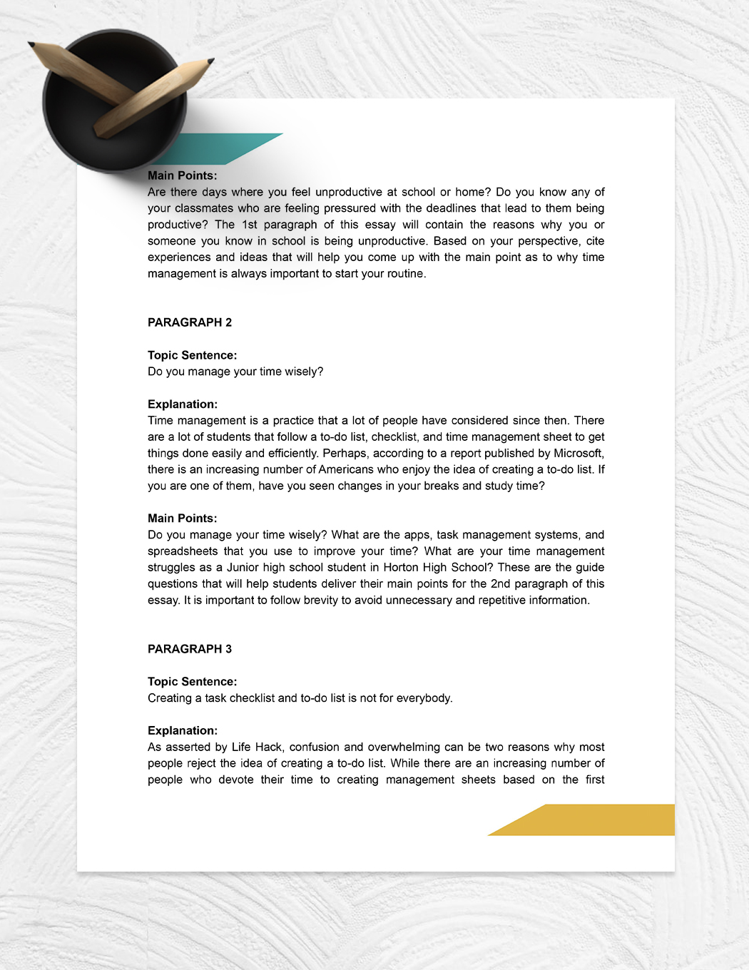 Essay Outline Template Word Google Docs Template