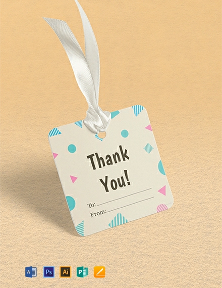 Free Thank You Gift Label Template