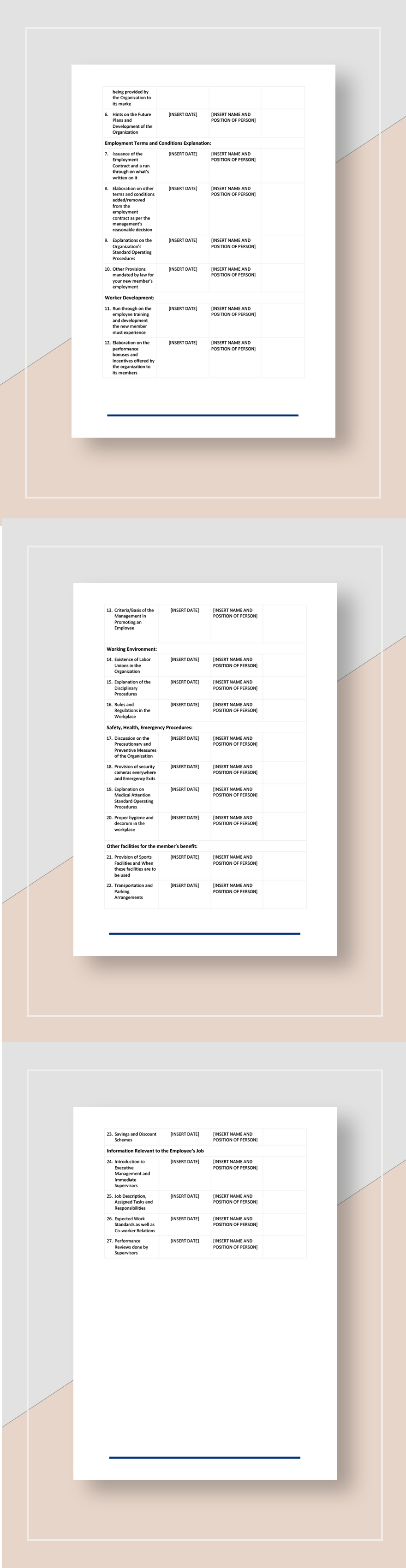 Induction Checklist Template - Google Docs, Word, Apple Pages ...