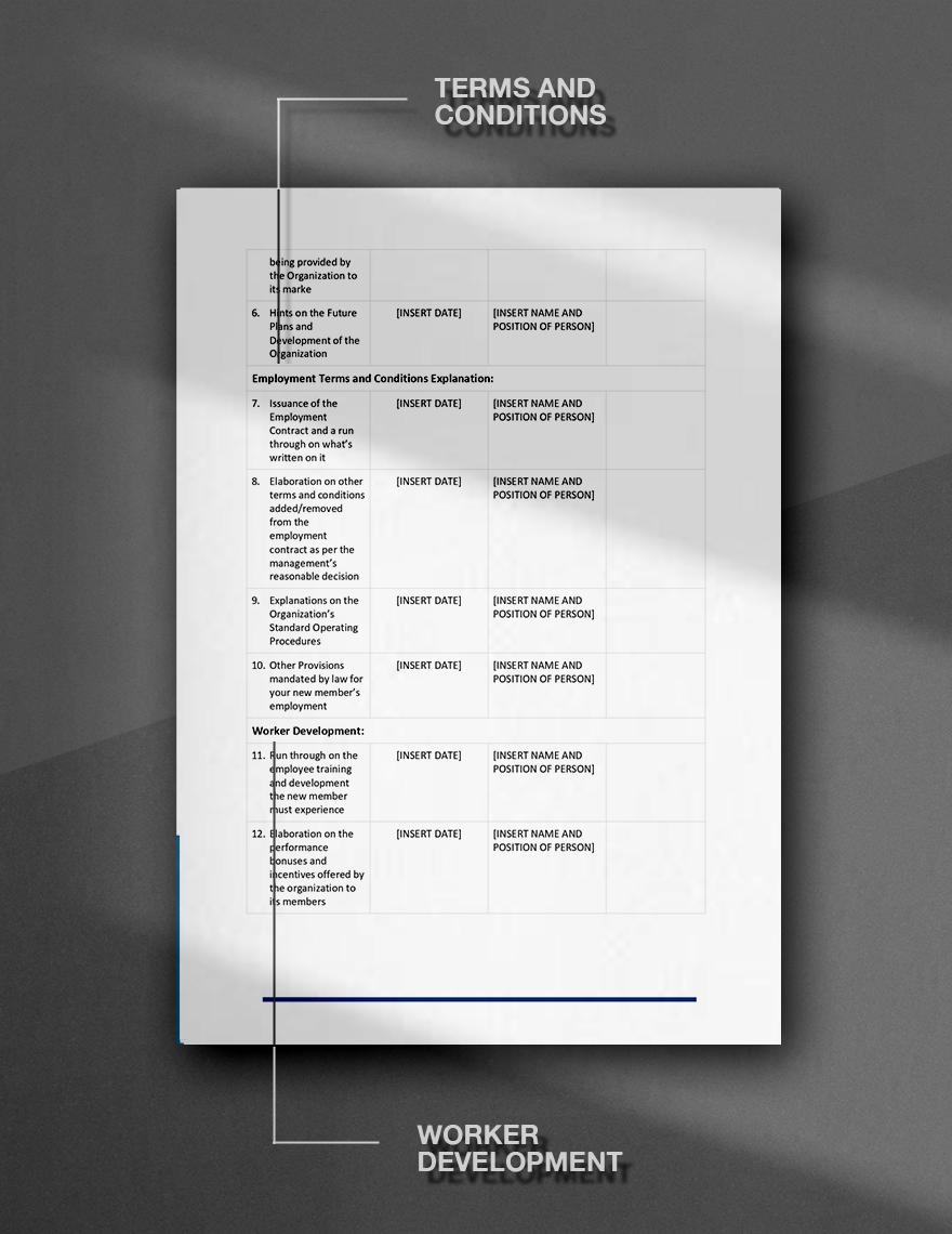 Induction Checklist Template - Google Docs, Word, Apple Pages ...