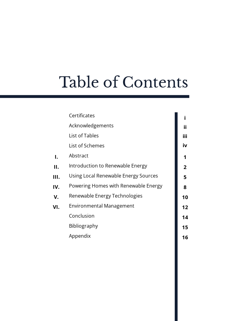 Seminar Table Of Contents Template Download In Word Google Docs 