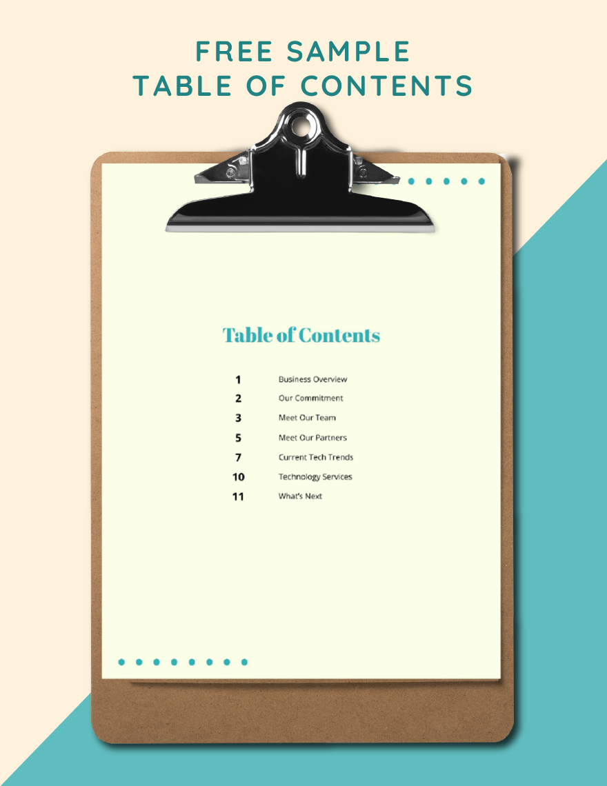 Legal Table Of Contents Template Download In Word Google Docs Apple