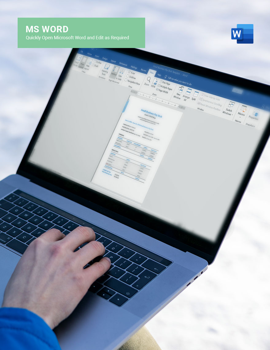 Small Business Pay Stub Template Download In Word Google Docs Apple 