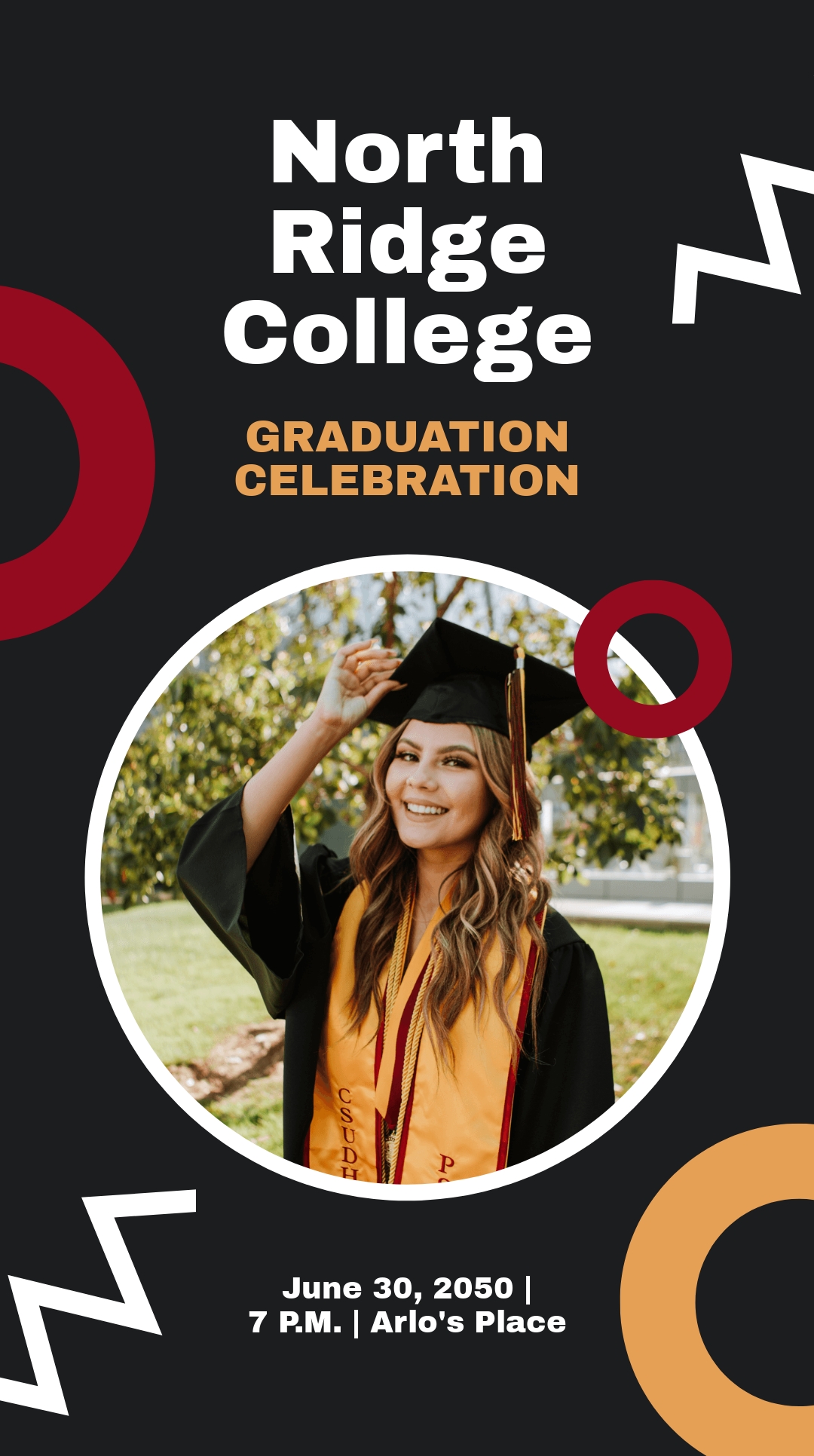 Free Graduation Party Instagram Story Template Template