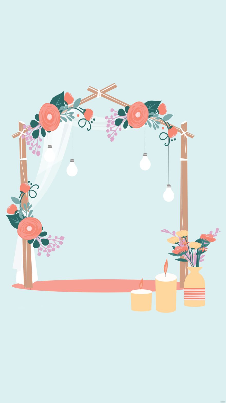 Free Wedding Reception Mobile Background - EPS, Illustrator, JPG, PNG ...
