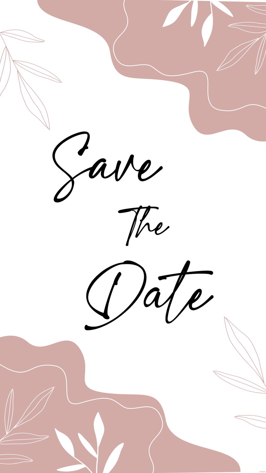 Free Save The Date Mobile Wallpaper - EPS, Illustrator, JPG, PNG, SVG ...