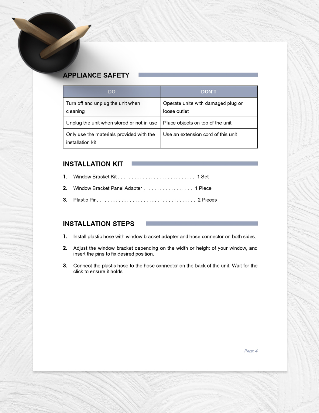 Instruction Manual Template Google Docs