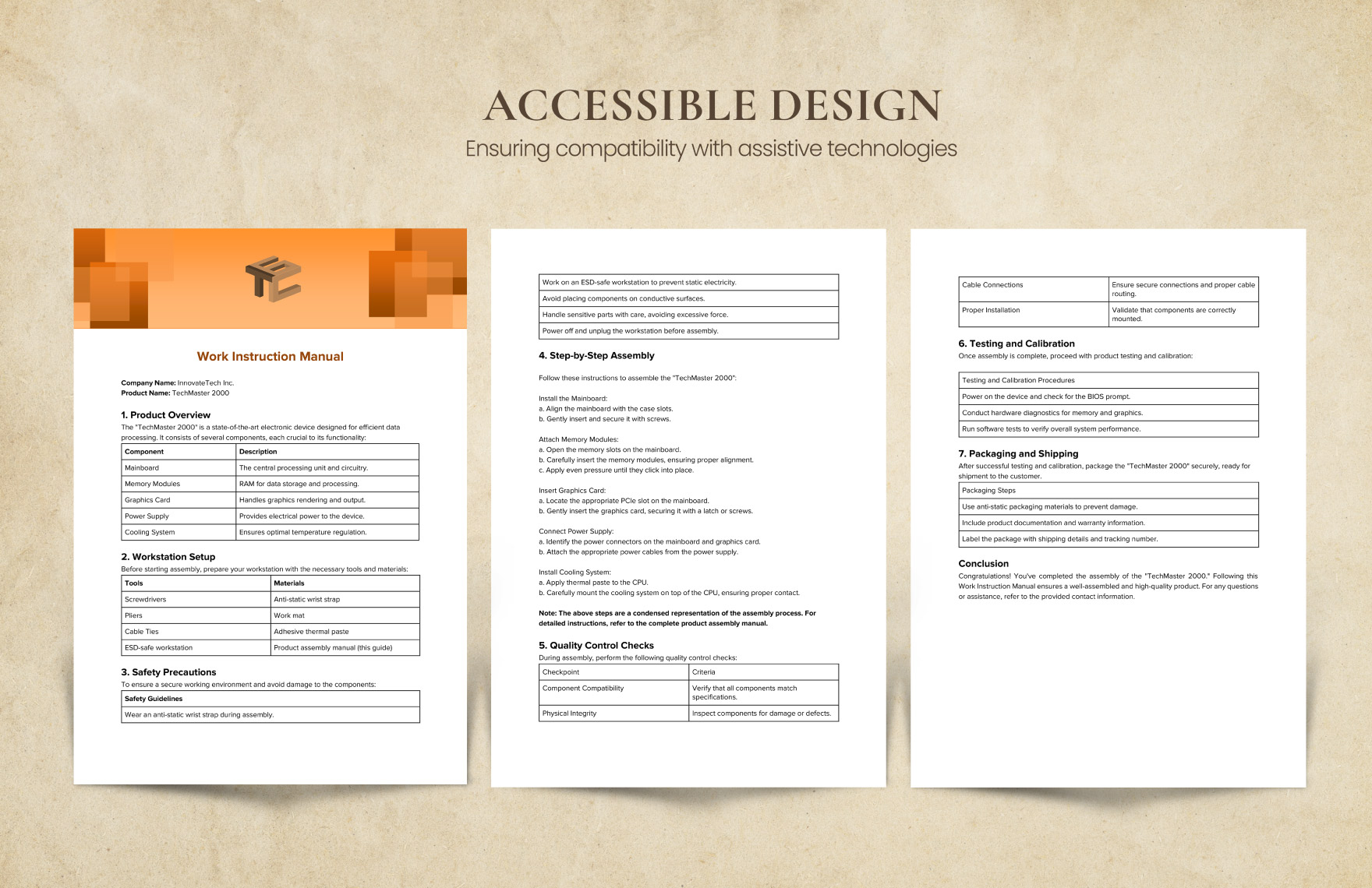 Work Instruction Manual Template - Download in Word, Google Docs, PDF ...