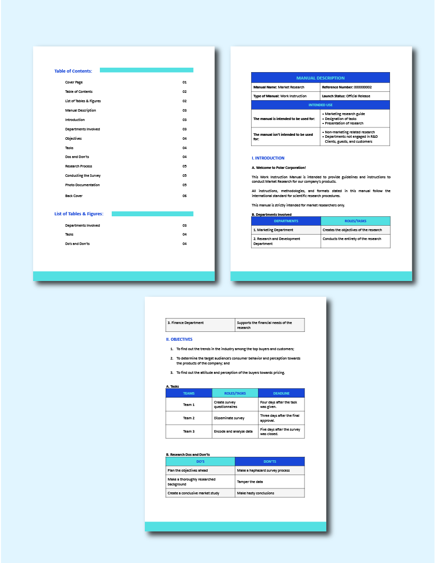 Work Instruction Manual Template - Download in Word, Google Docs ...
