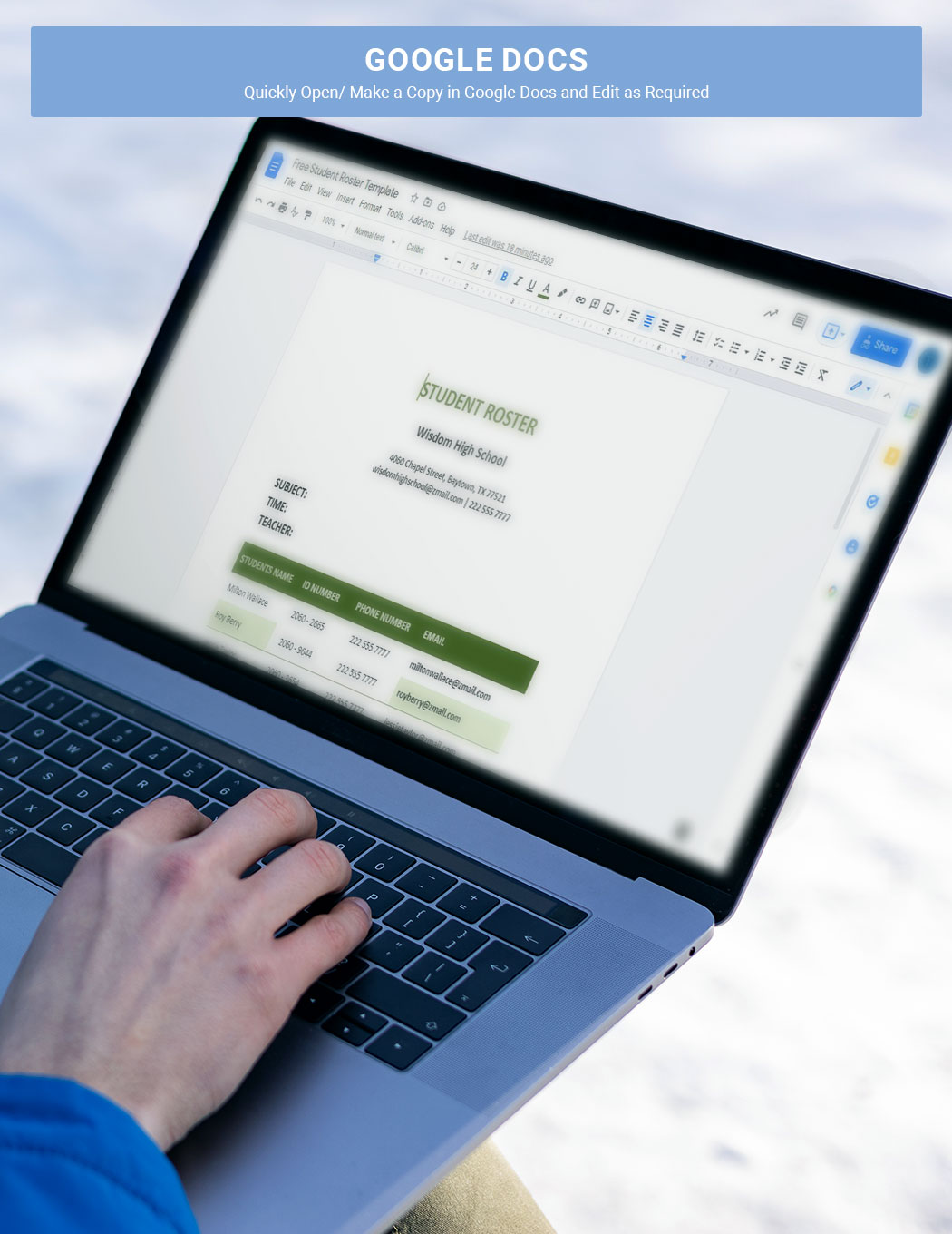 Free Student Roster Template - Download in Word, Google Docs | Template.net