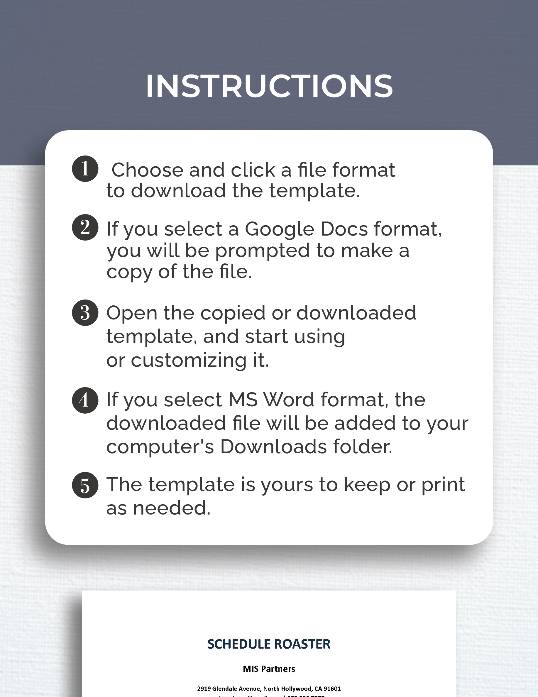 Schedule Roaster Template - Google Docs, Word | Template.net