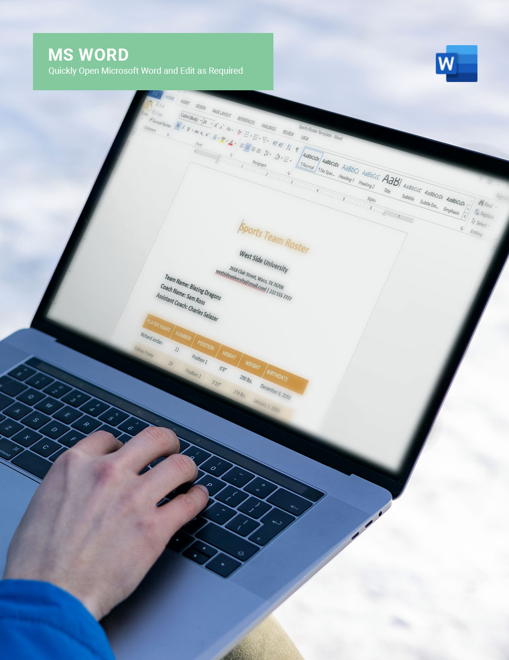 Sports Roster Template - Download in Word, Google Docs | Template.net