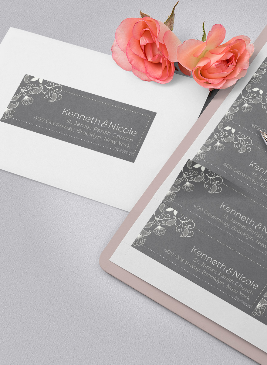 Free Graduation Address Label Template In PSD Illustrator Template