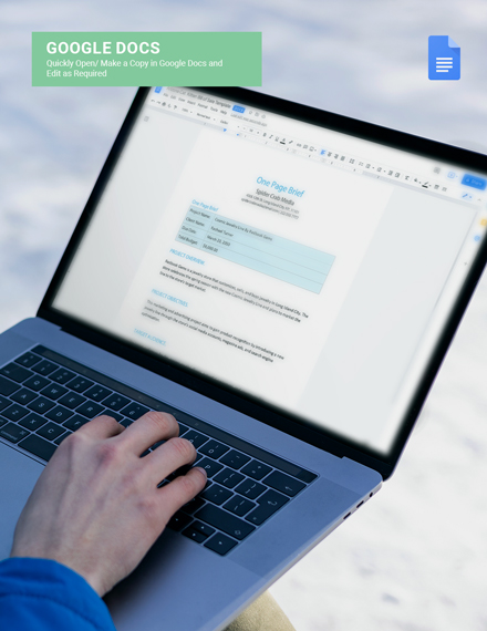 One Page Brief Template - Google Docs, Word | Template.net