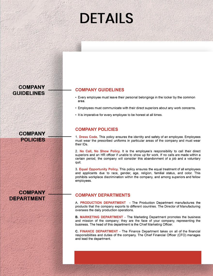 Company Handbook Template - Google Docs, Word | Template.net
