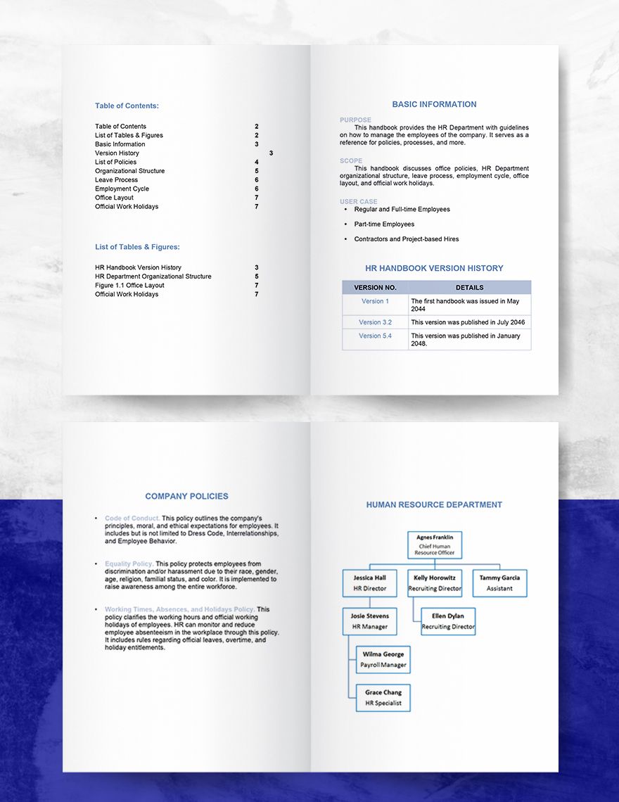 HR Handbook Template - Word, Google Docs | Template.net