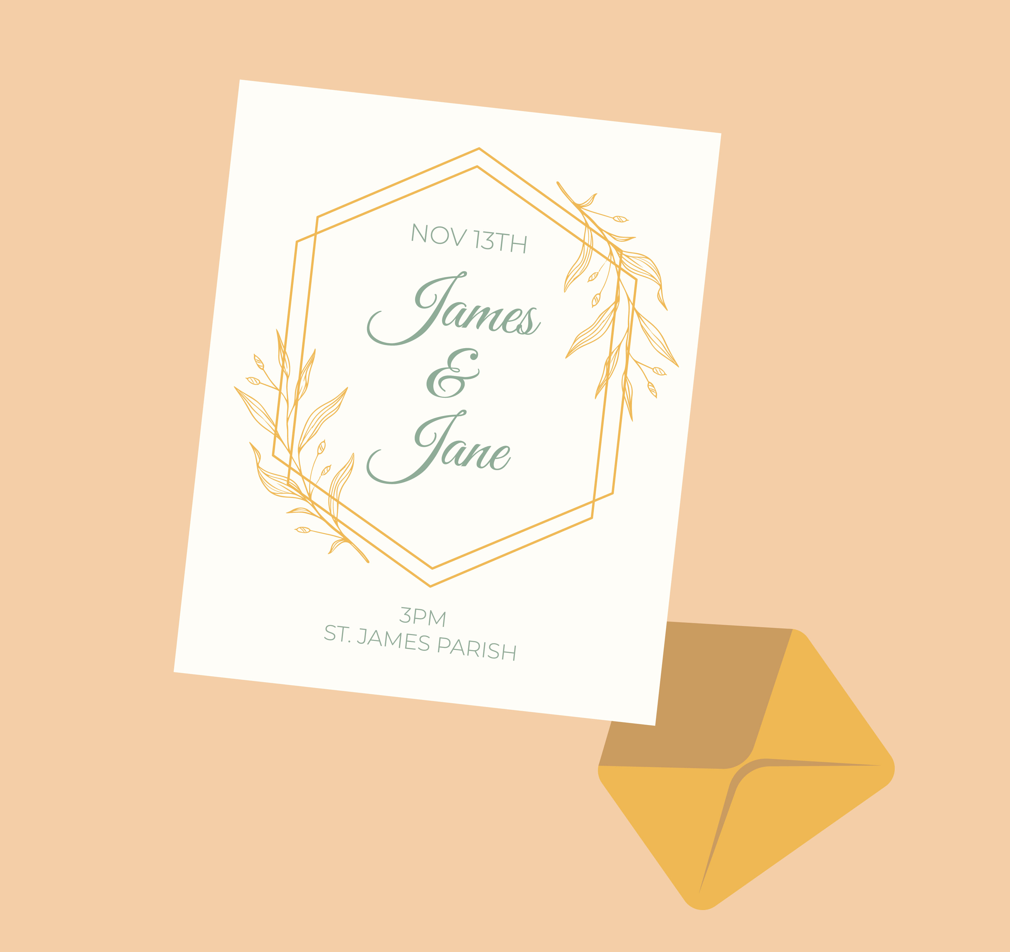 Free Wedding Invitation Illustration - EPS, Illustrator, JPG, PNG, SVG ...