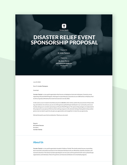 FREE Sponsorship Request Letter for Event Template - Word | Google Docs | Apple Pages l Outlook
