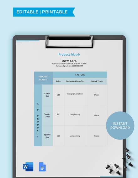 Strategic Plan Matrix Template - Google Docs, Word | Template.net