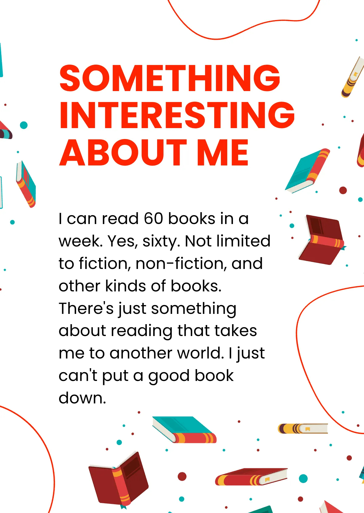 Free Interesting Facts About Me Template Free Interesting Facts About Me Template