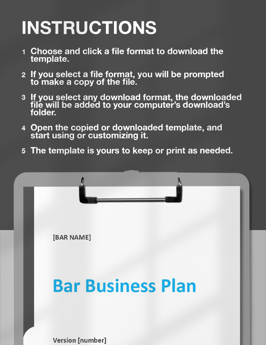 Bar Business Plan Template - Google Docs, Word, Apple Pages | Template.net