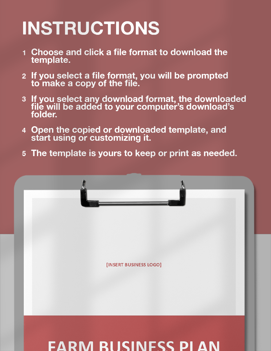 Farm Business Plan Template - Google Docs, Word, Apple Pages, PDF ...