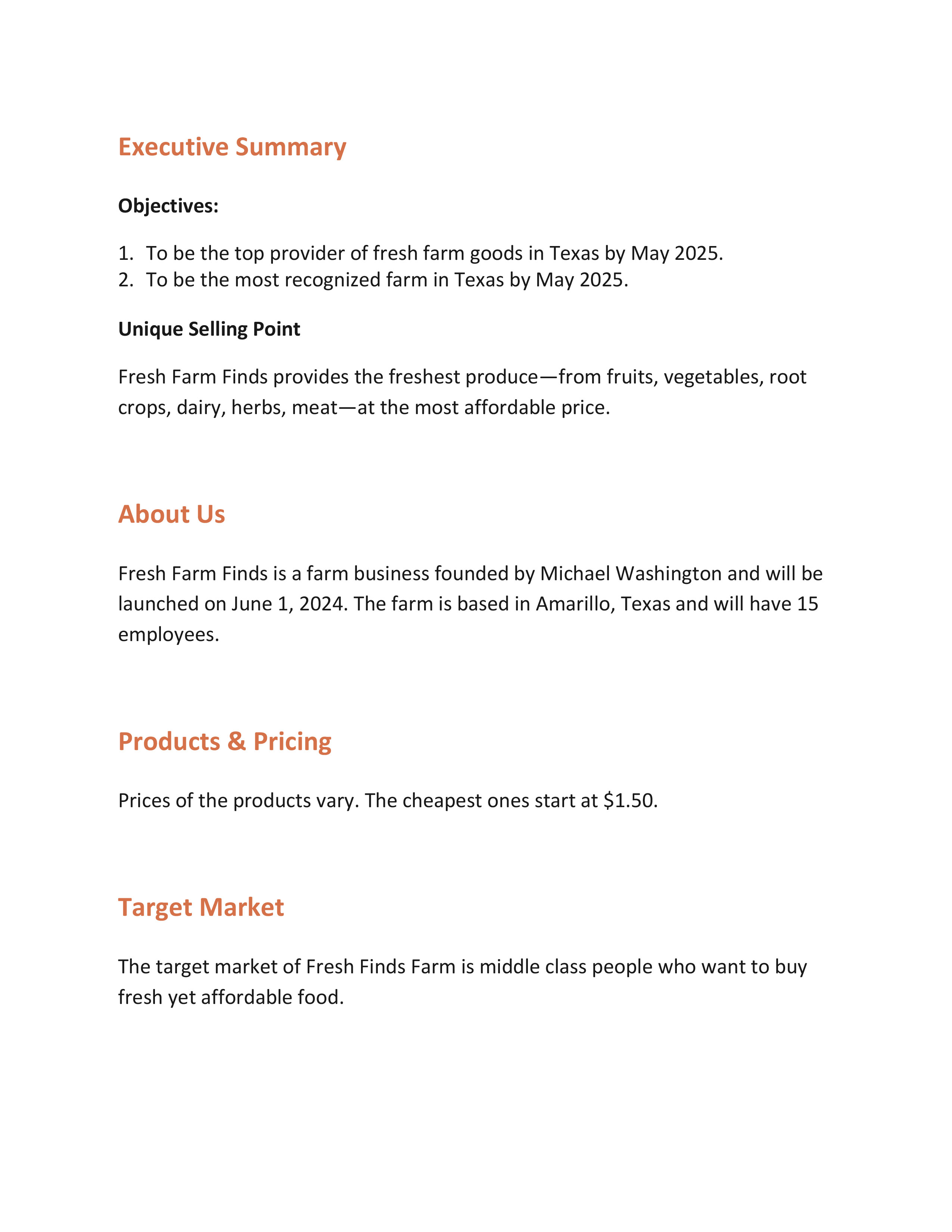 Farm Business Plan Template - Google Docs, Word, PDF | Template.net