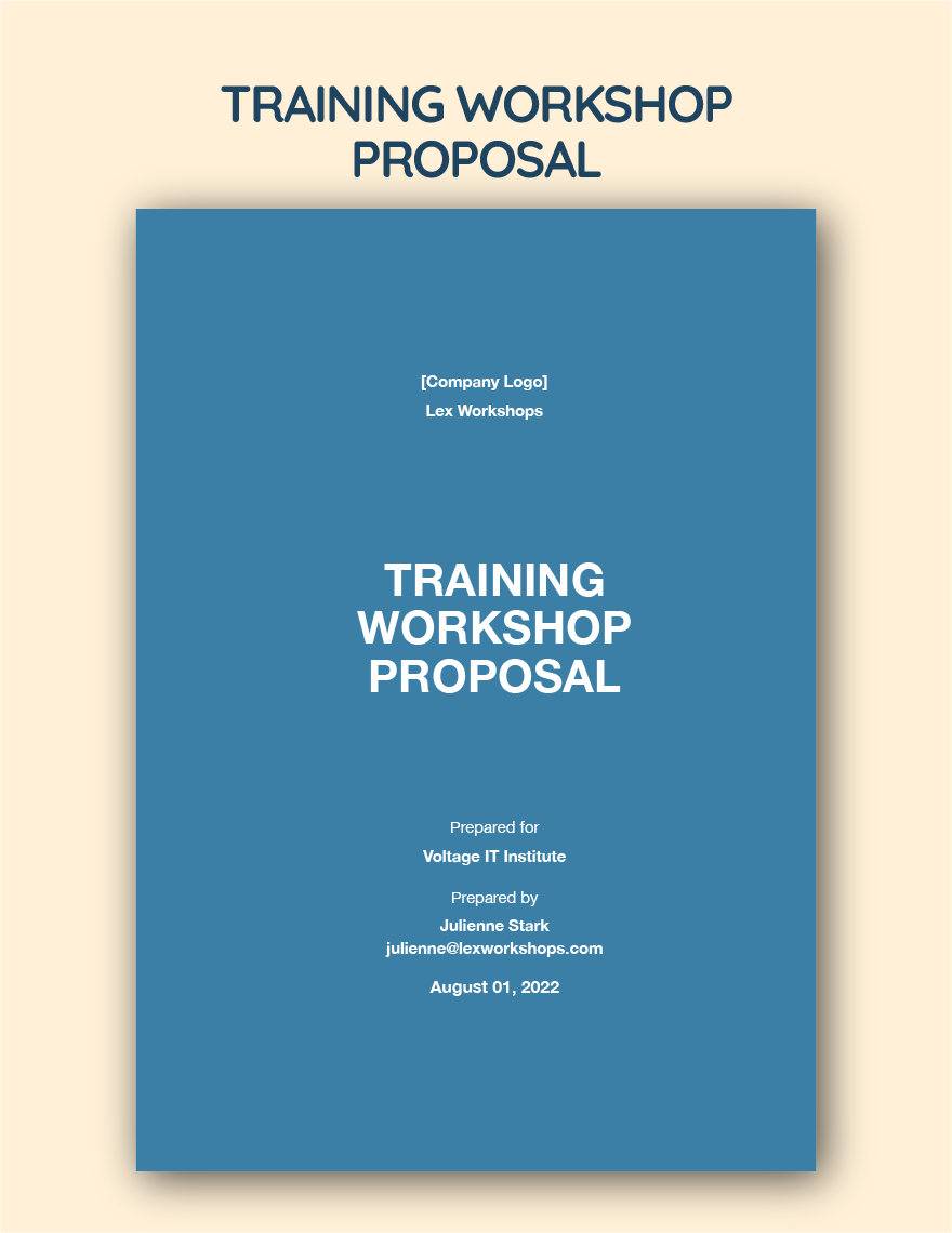 Training Workshop Proposal Template Download In Word Google Docs 