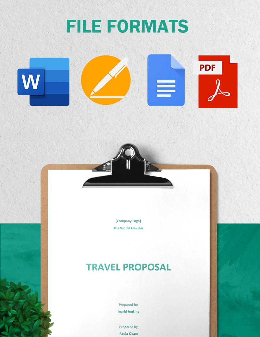 Travel Proposal Template - Google Docs, Word, Apple Pages, PDF ...