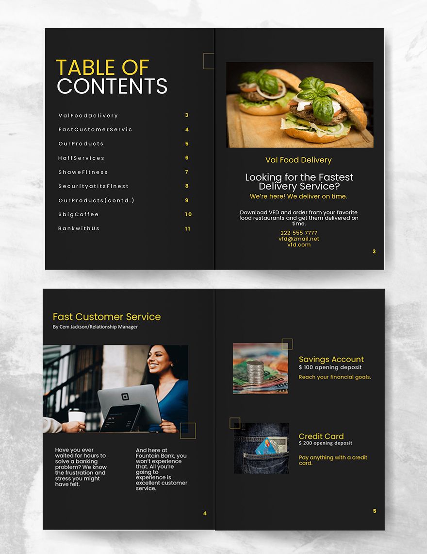 Professional Company Booklet Template - Google Docs, Illustrator, Word ...