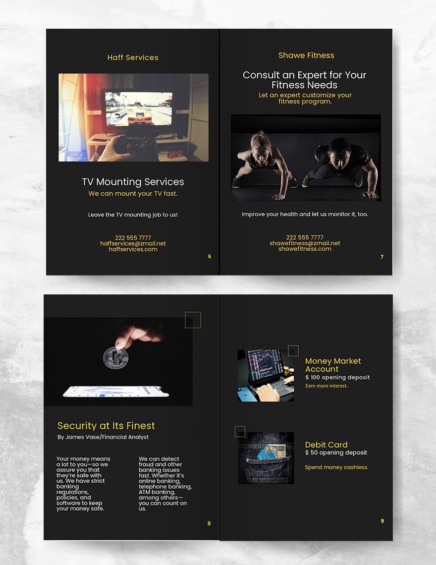 Professional Company Booklet Template - Google Docs, Illustrator, Word ...