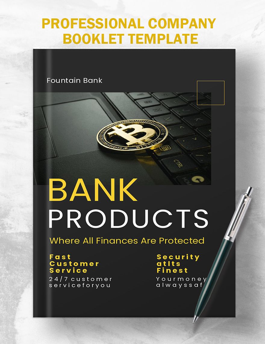 Professional Company Booklet Template - Google Docs, Illustrator, Word ...