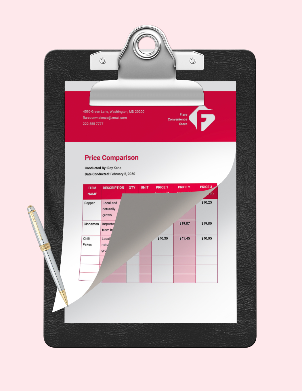 Basic Price Comparison Template - Google Docs, Word | Template.net