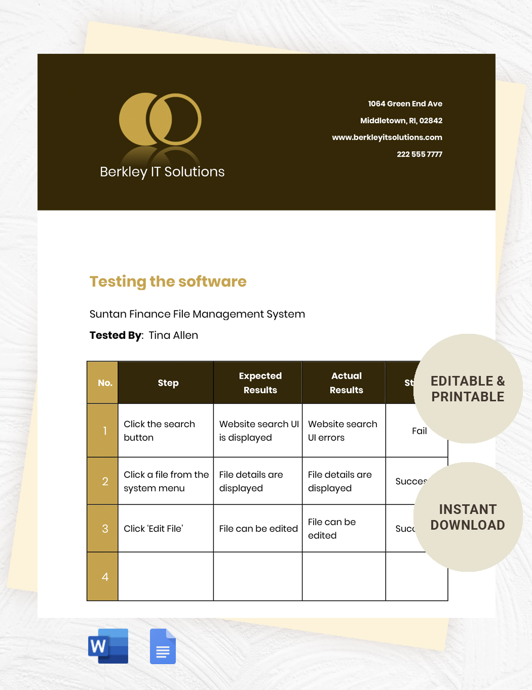 Test Case Checklist Template - Google Docs, Word | Template.net