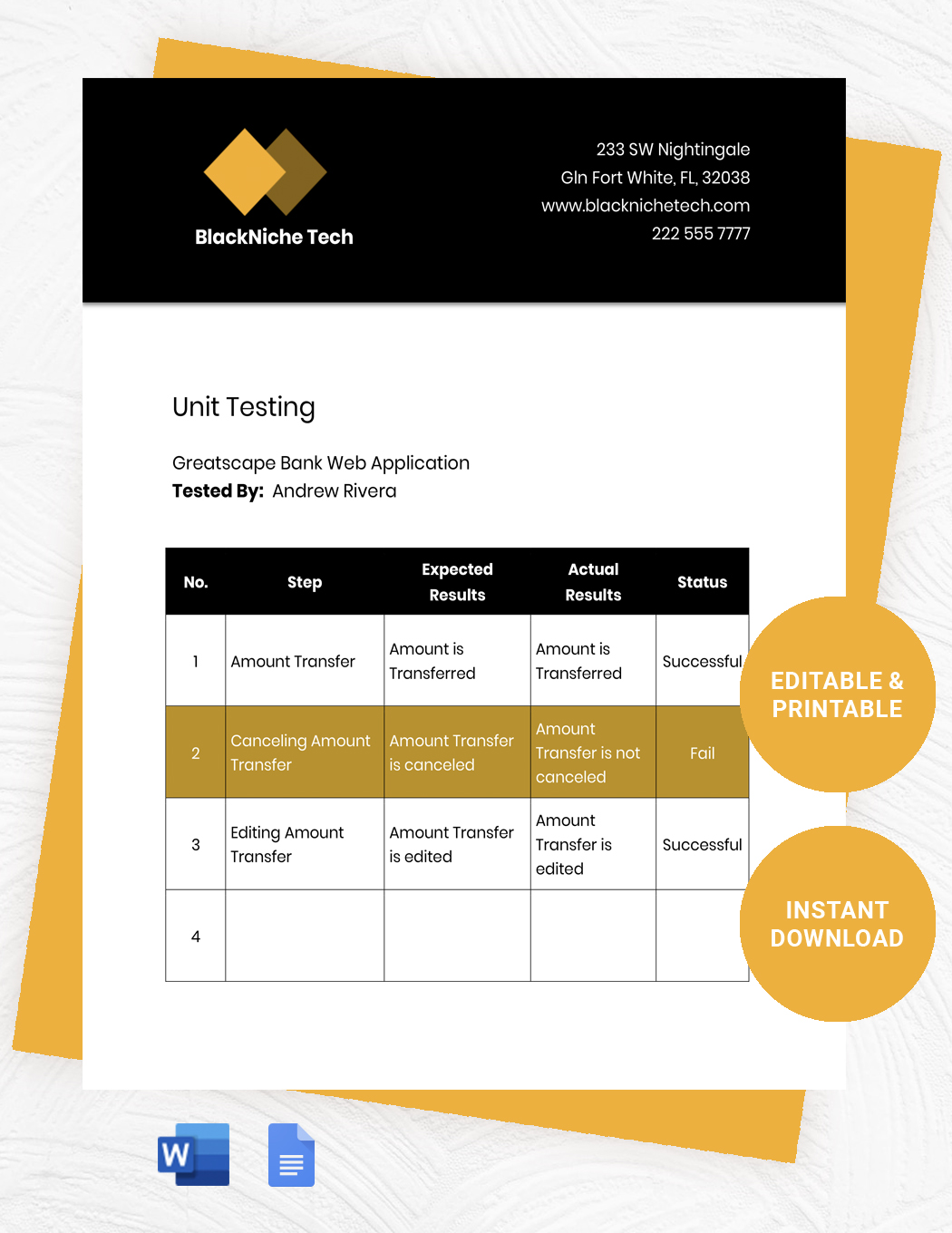Test Case Checklist Template - Google Docs, Word | Template.net