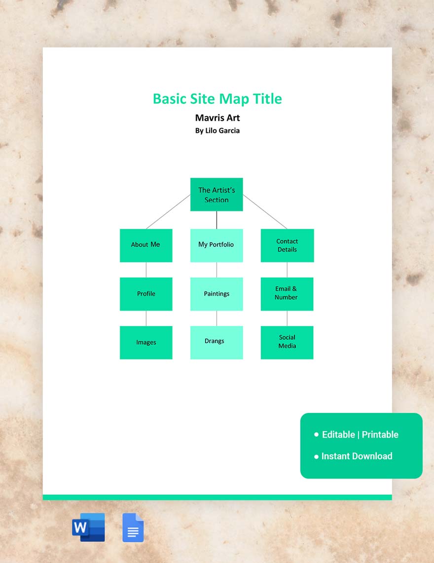 Basic Site Map Template Download In Word Google Docs Template