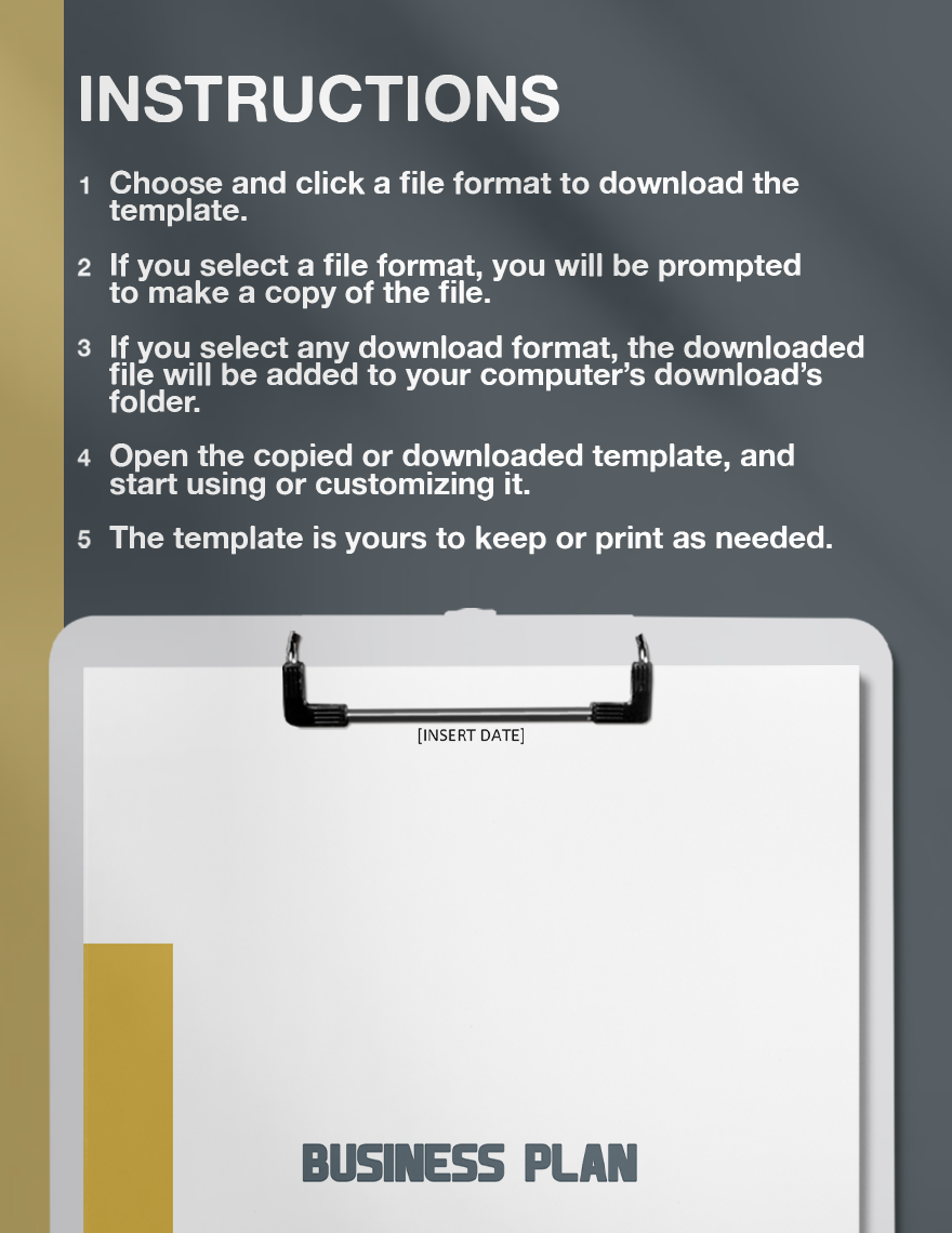 Simple Business Plan Template - Google Docs, Word, Apple Pages ...