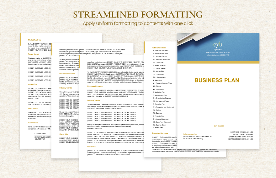 Simple Business Plan Template - Google Docs, Word, Apple Pages ...