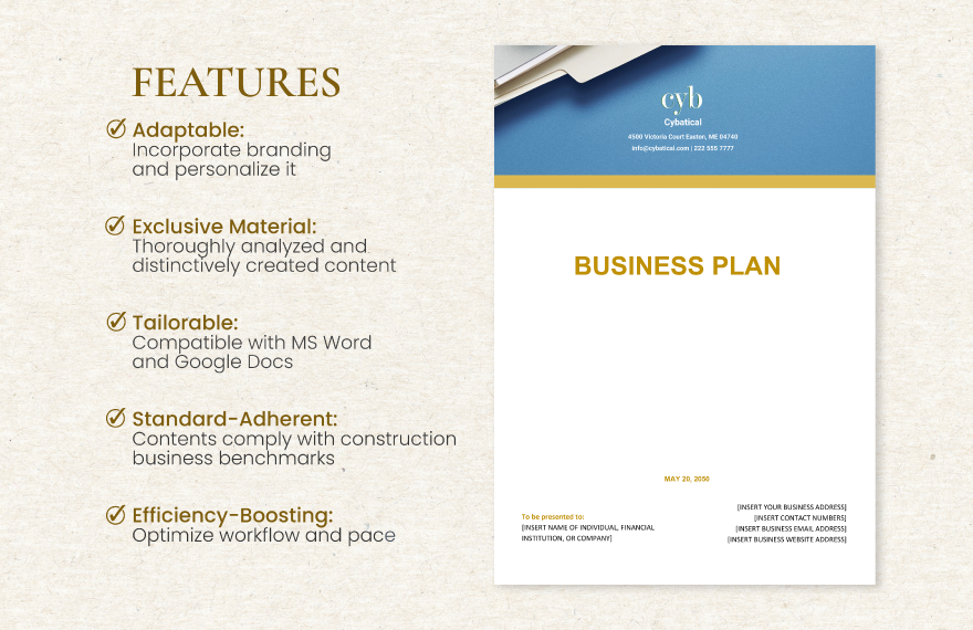 Simple Business Plan Template - Download in Word, Google Docs, Apple ...