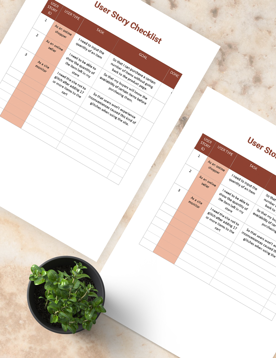 User Story Checklist Template - Google Docs, Word | Template.net User Story Checklist Template - Google Docs, Word | Template.net