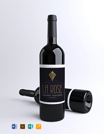  Wine Label Template Illustrator Word Apple Pages Publisher 