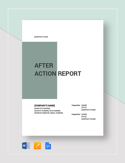 15+ After Action Report Templates - Free Word, PDF, Google Docs, Apple ...