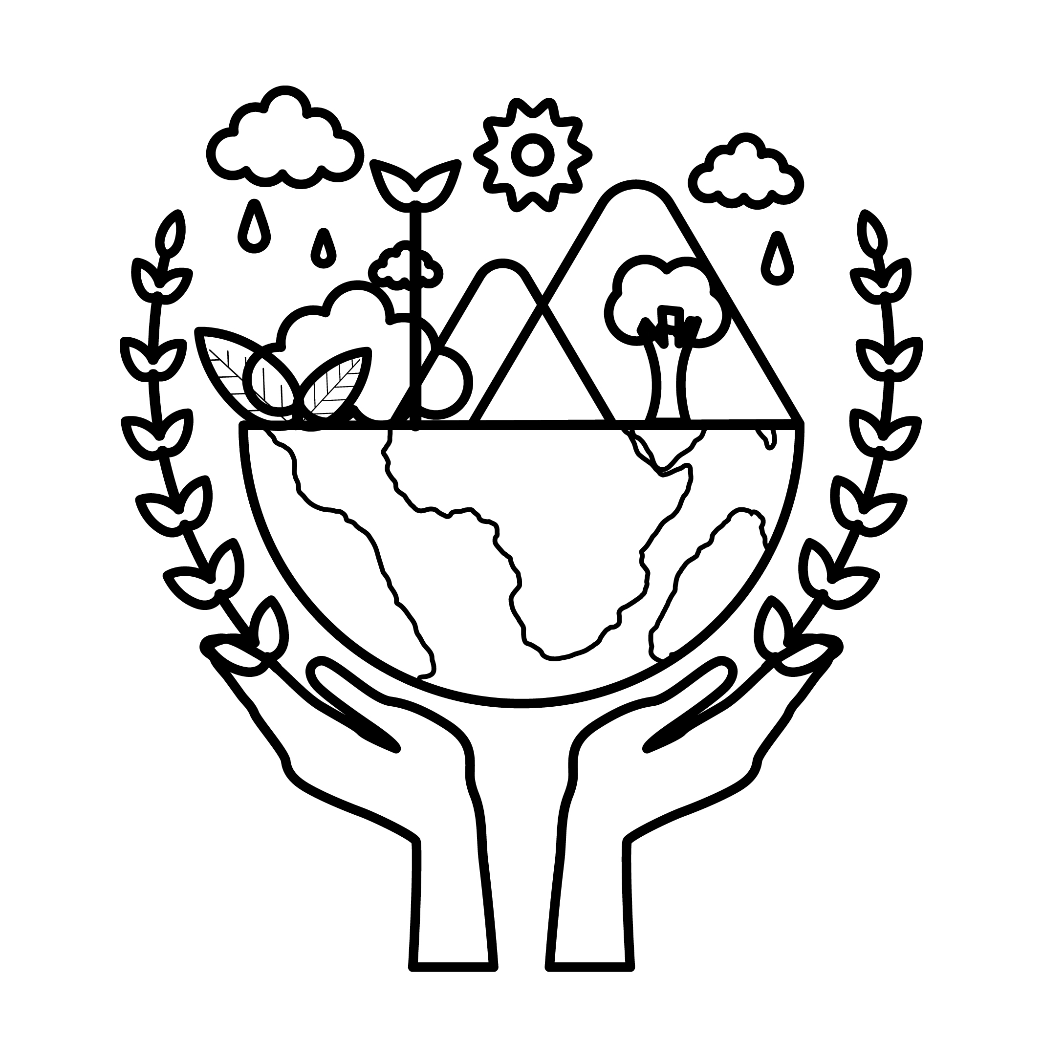 Free Happy Earth Day Coloring Page - Download in Illustrator, EPS, SVG ...