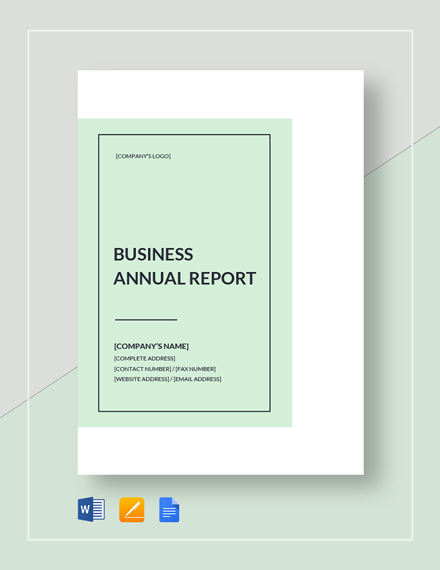 Annual Report Template - 57+ Free Word, Excel, PDF, PPT, PSD Documents ...