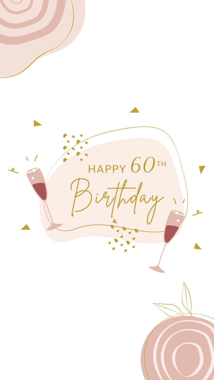 Transparent Happy Birthday Mobile Background Template - Edit Online ...